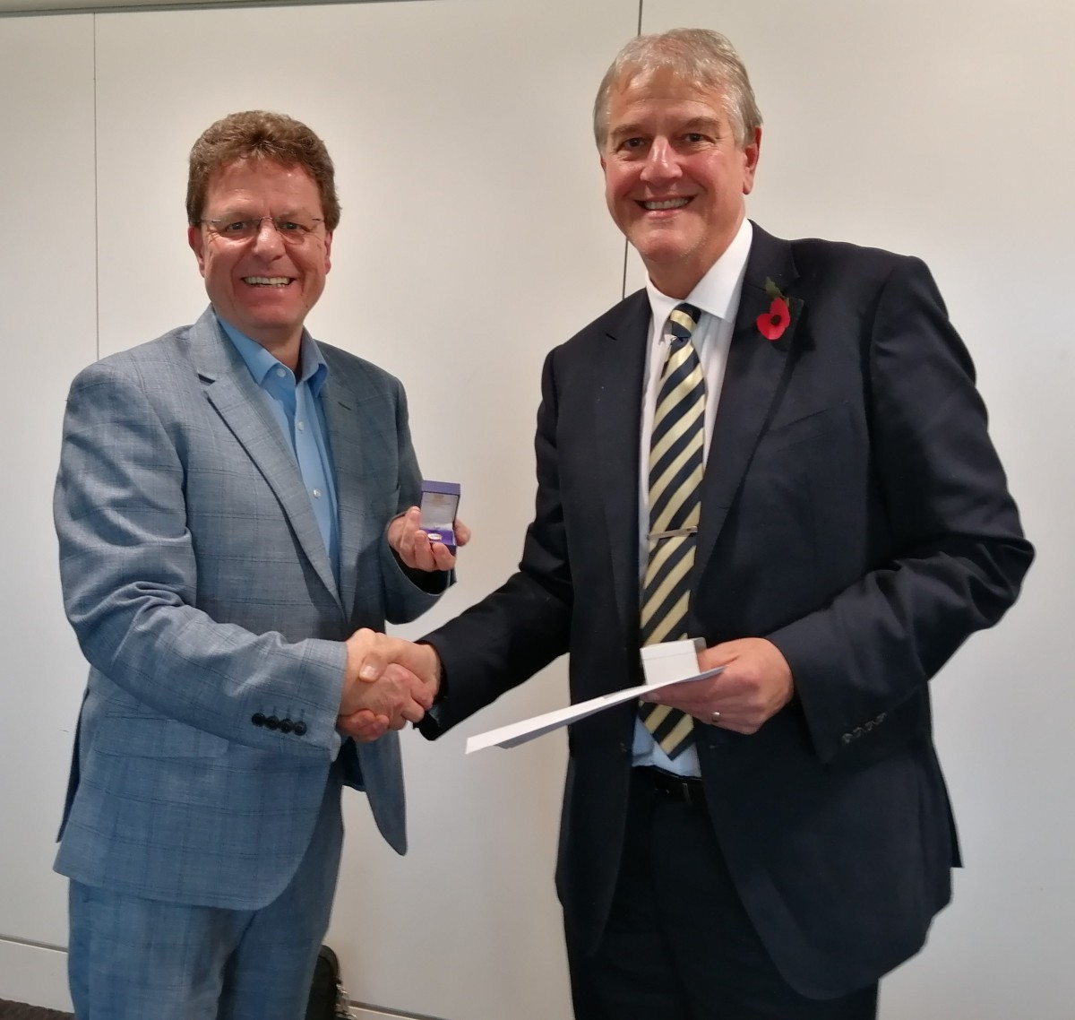 Professor Mark Jolly presented with his Silver Pin for over 30 years of ...